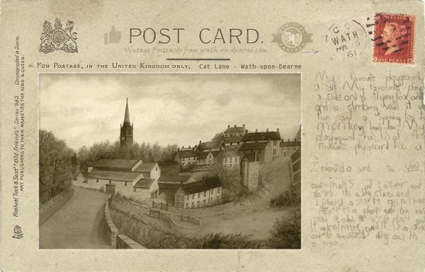 Post Card – Cat Lane – Wath-upon-Dearne